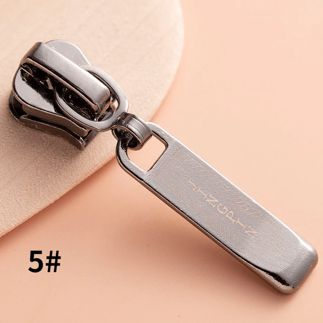 5PCS 3#/5#/8# Metal Zipper Sliders for Resin/Metal/Nylon Zippers Apparel Replacement Zipper ...