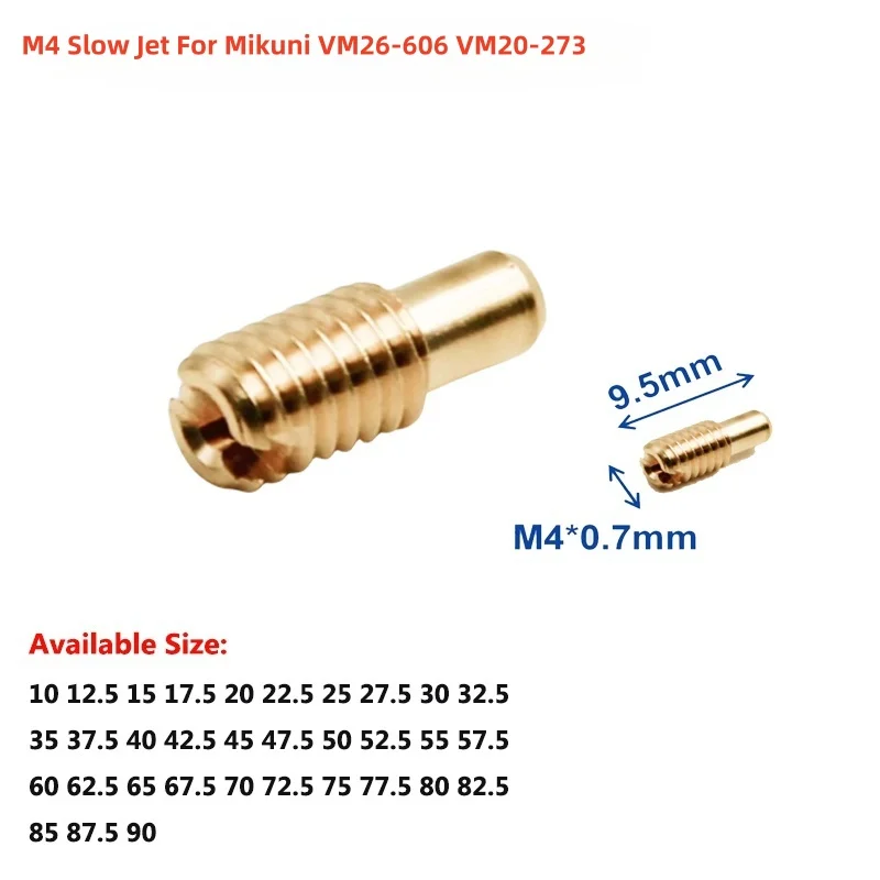 Carburetor M4*0.7MM Slow Jets / Pilot Jet Idle For Mikuni VM26-606 VM20 ...
