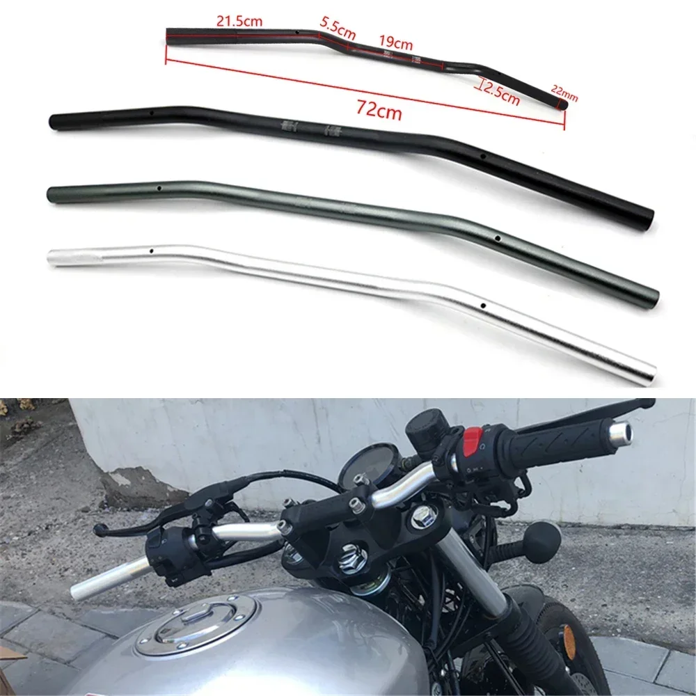 22mm Universal Retro Motorcycle Steering Wheel Handlebar Motocross ...