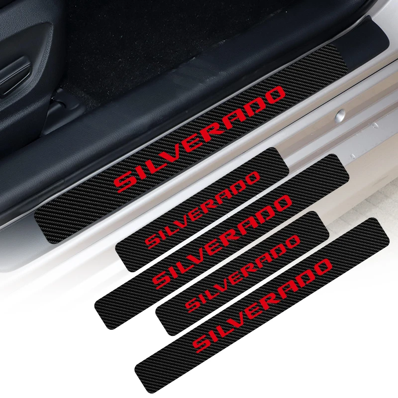 4Pcs-Carbon-Fiber-Car-Door-Sill-Threshold-Protector-Stickers-Decal ...