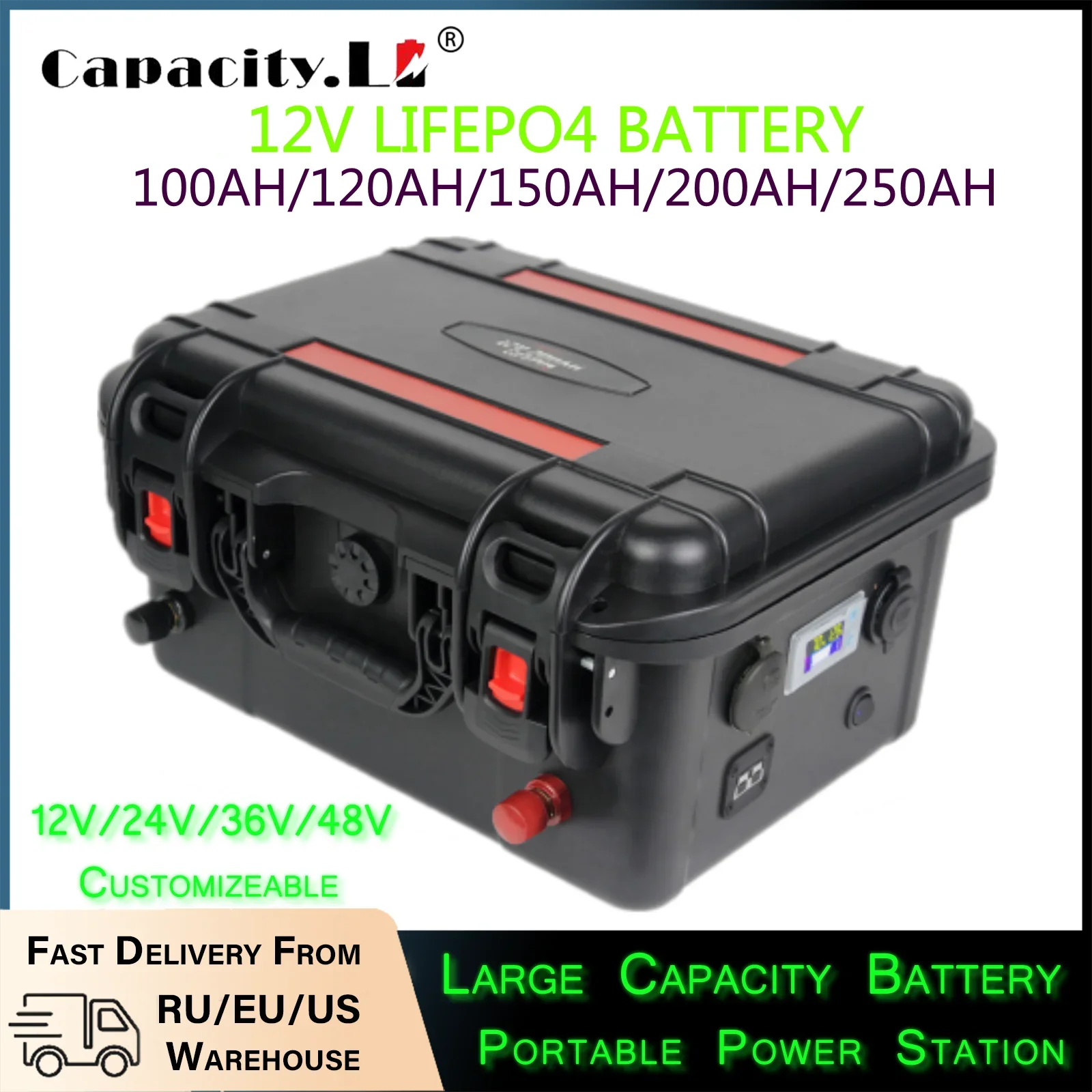 12V-100Ah-200Ah-LiFePO4-Battery-Packs-with-BMS-Toolbox-type-Portable-Power-Station-120ah-For ...