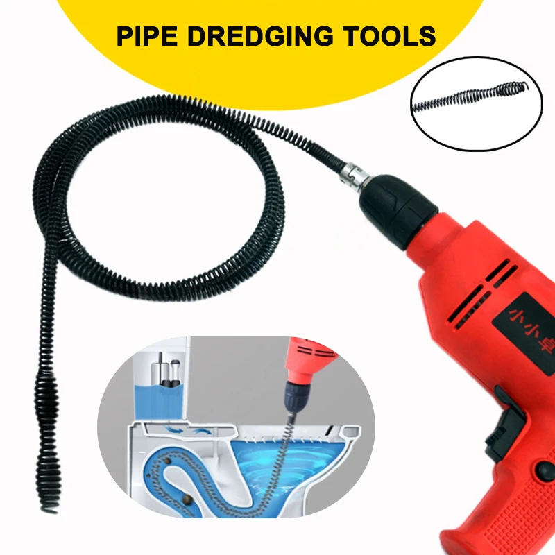 5M Pipe Dredging Tool Spring Pipe Sewer Pipe Unblocker Bathroom Kitchen ...