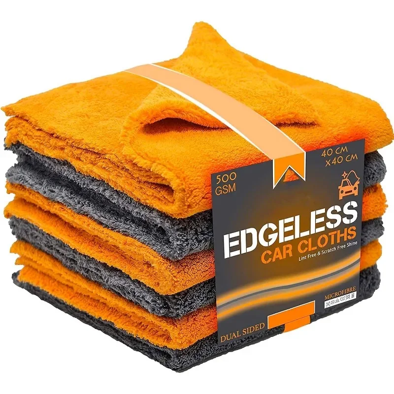 Microfiber Car Thicken Towels Soft Plush Super Absorbent Edgeless Cloth ...
