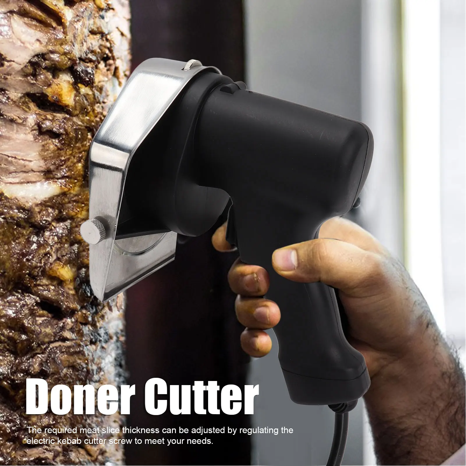 220V-Roast-Meat-Slicer-Commercial-Electric-Kebab-Knife-Shawarma-Cutter ...