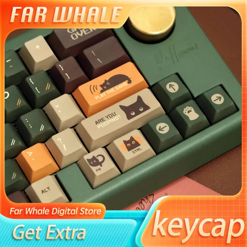 Teclas-con-tem-tica-de-gato-de-juego-juego-completo-de-143-teclas ...