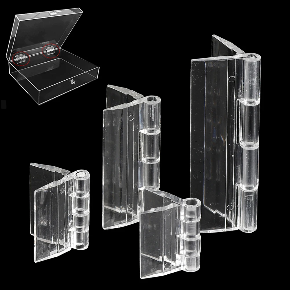 10Pcs-Transparent-Plastic-Folding-Hinges-Durable-Clear-Acrylic-Hinge-Tools-Cabinet-Hardware ...