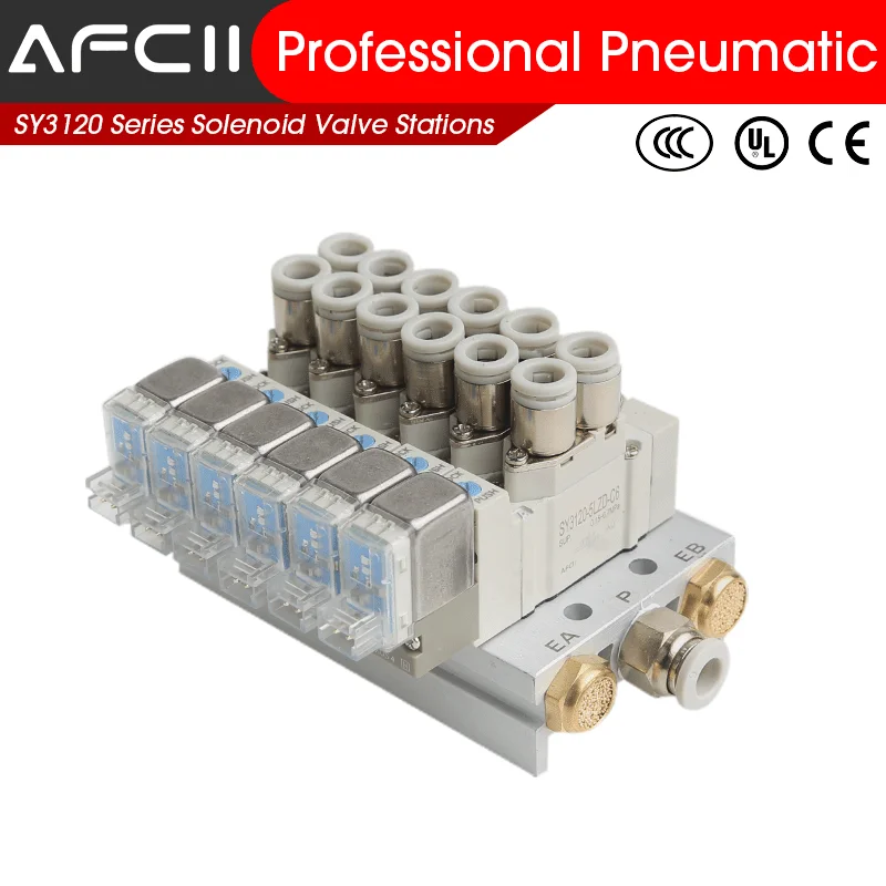 SMC Type SY3120 Series Manifold Stations SY3120-5LZD-M5 Solenoid Valve ...