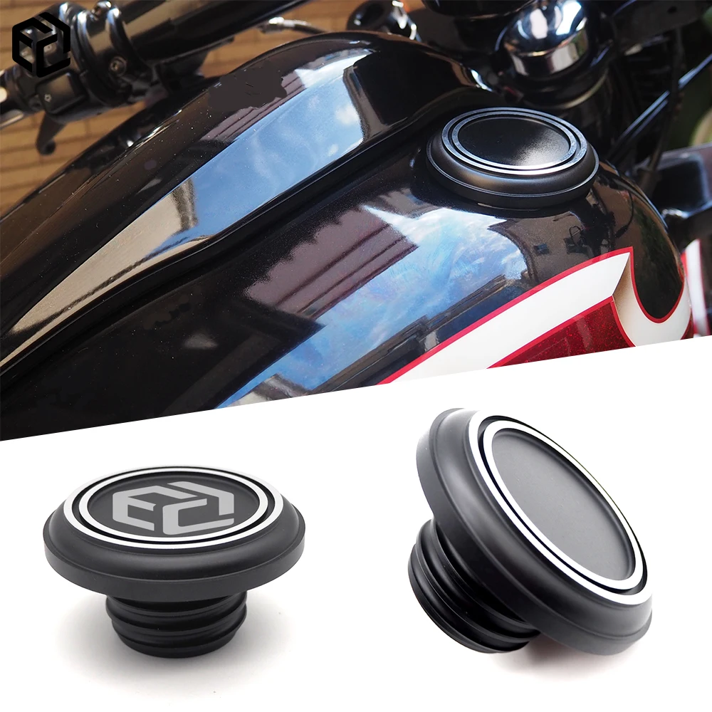 Motorcycle Fuel Gas Tank Cap Oil Cover for Harley CNC XL883 X48 Dyna ...