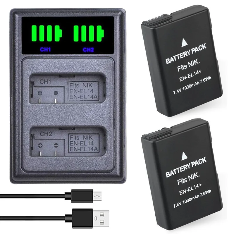 EN-EL14-EN-EL14A-EL14-Camera-Battery-for-Nikon-D3100-D3200-D3300-D3400 ...