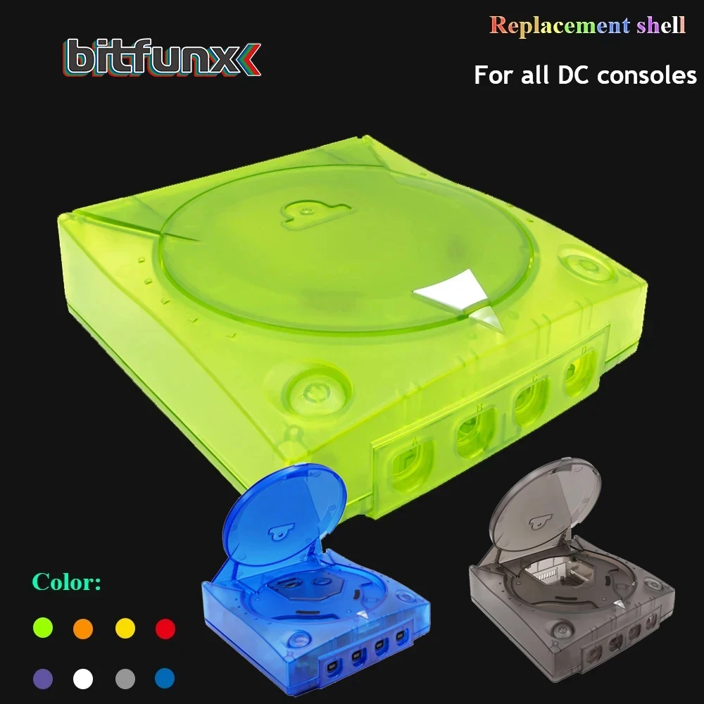 BitFunx-Replacement-Shell-Clear-Case-For-SEGA-Dreamcast-Retro-Video-Game-Console-Translucent-Box ...