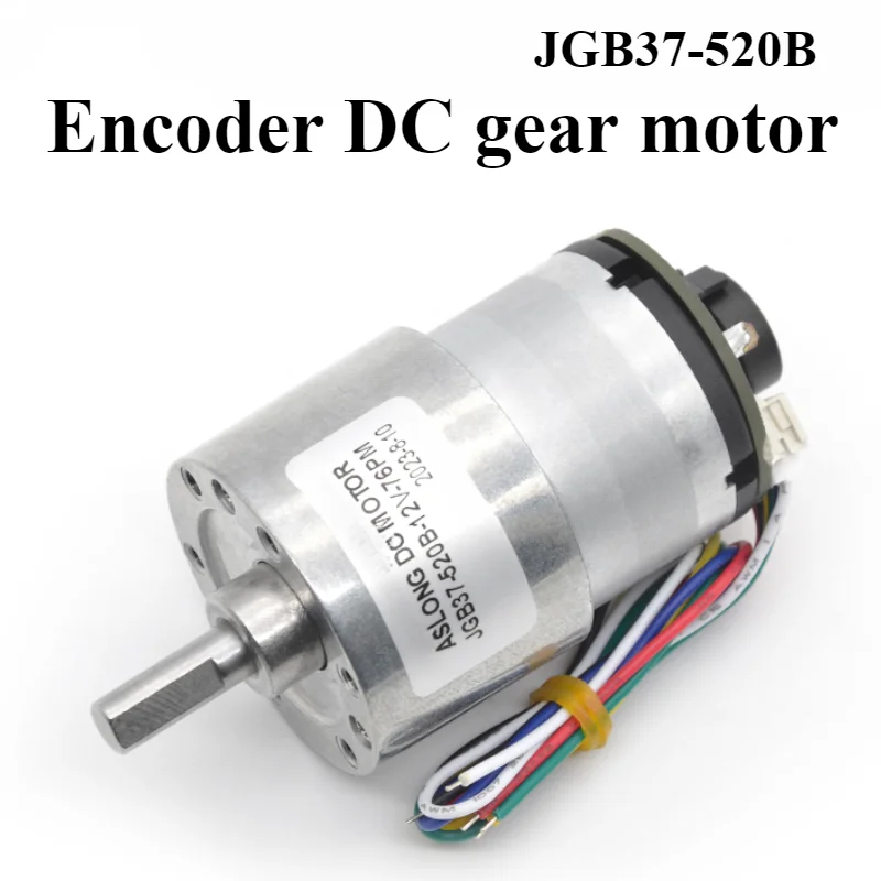 JGB37-520B-encoder-gear-motor-DC-gear-motor-A-B-phase-code-disk-signal ...