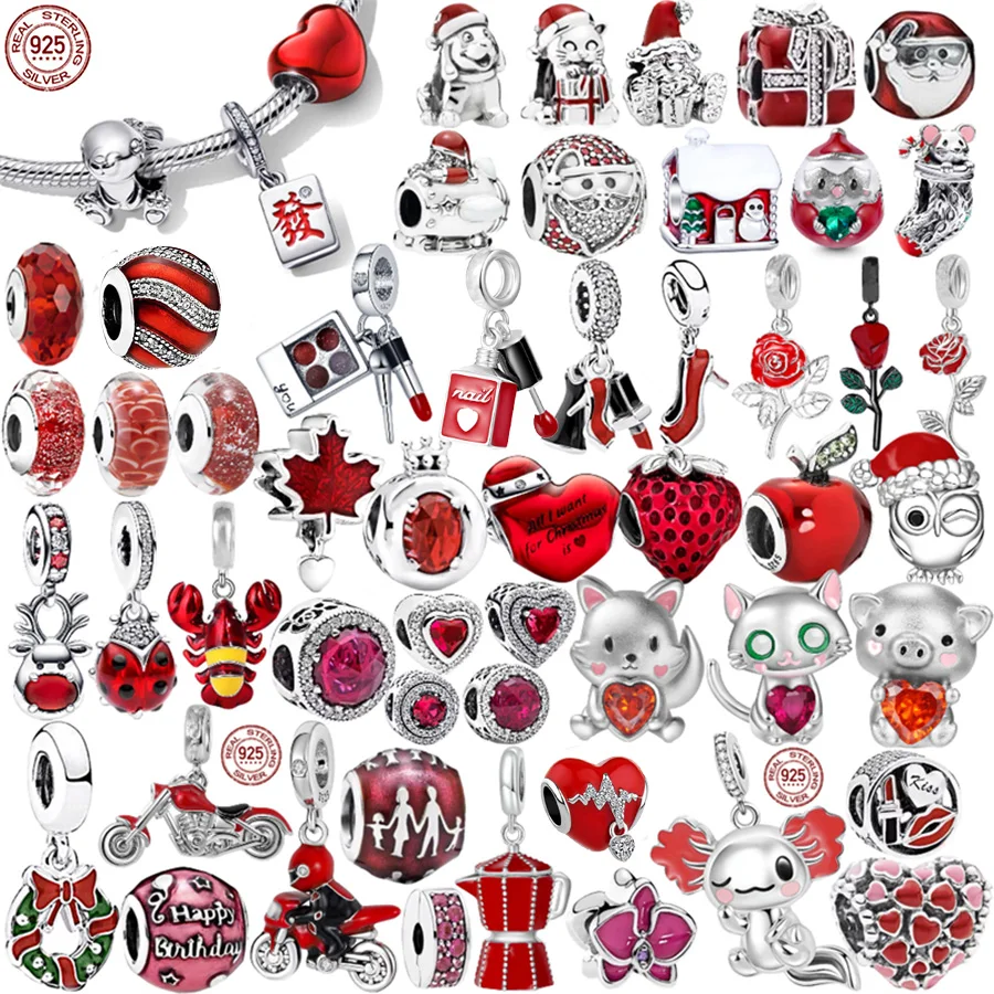 Hot-Sale-Red-Series-Pendant-Fit-Original-Pandora-Bracelet-Necklace-925 ...