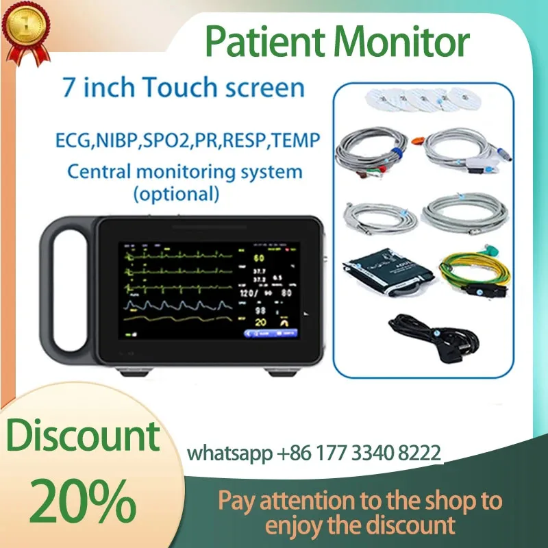 7-inch-Touch-screen-portable-6-parameter-monitor-ECG-NIBP-PR-SPO2-RESP ...