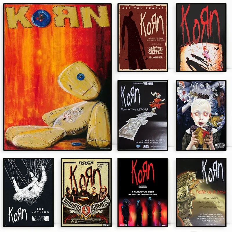 Korn-Rock-Band-Music-Album-Cover-Wall-Art-HD-Canvas-Print-Poster-Home ...