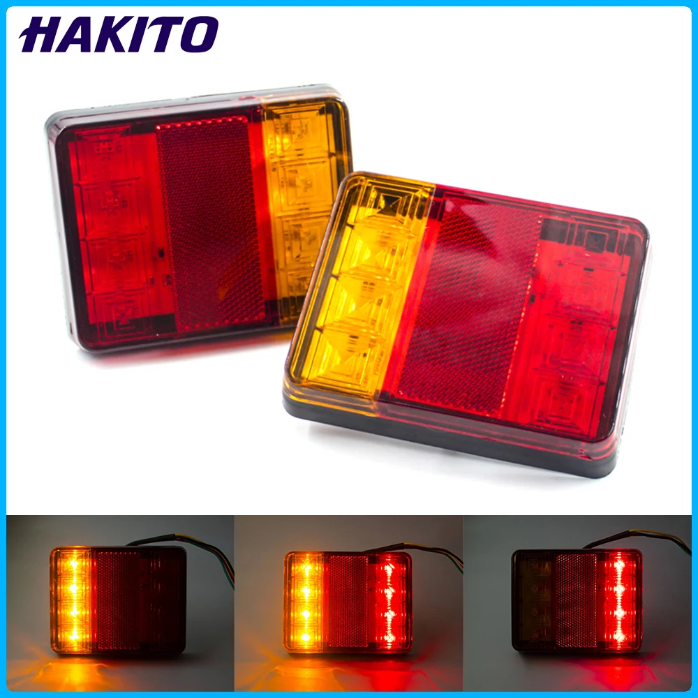 2Pcs-Waterproof-8-Car-LED-Tail-Light-Rear-Lamps-Pair-Boat-Trailer-12V ...