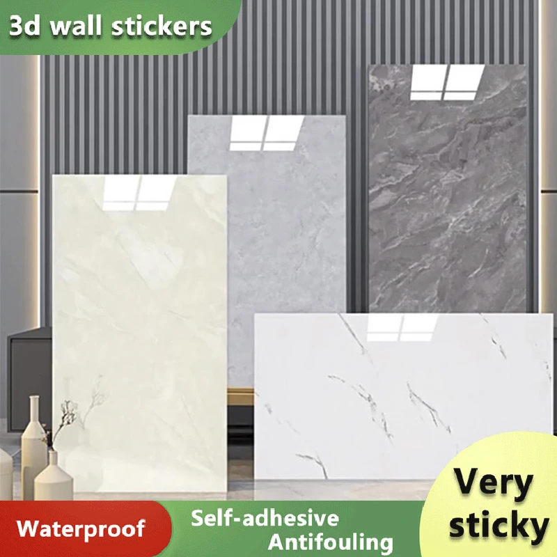 30cmx60cm Wall Sticker Thick Self Adhesive Tiles Floor Stickers Marble ...