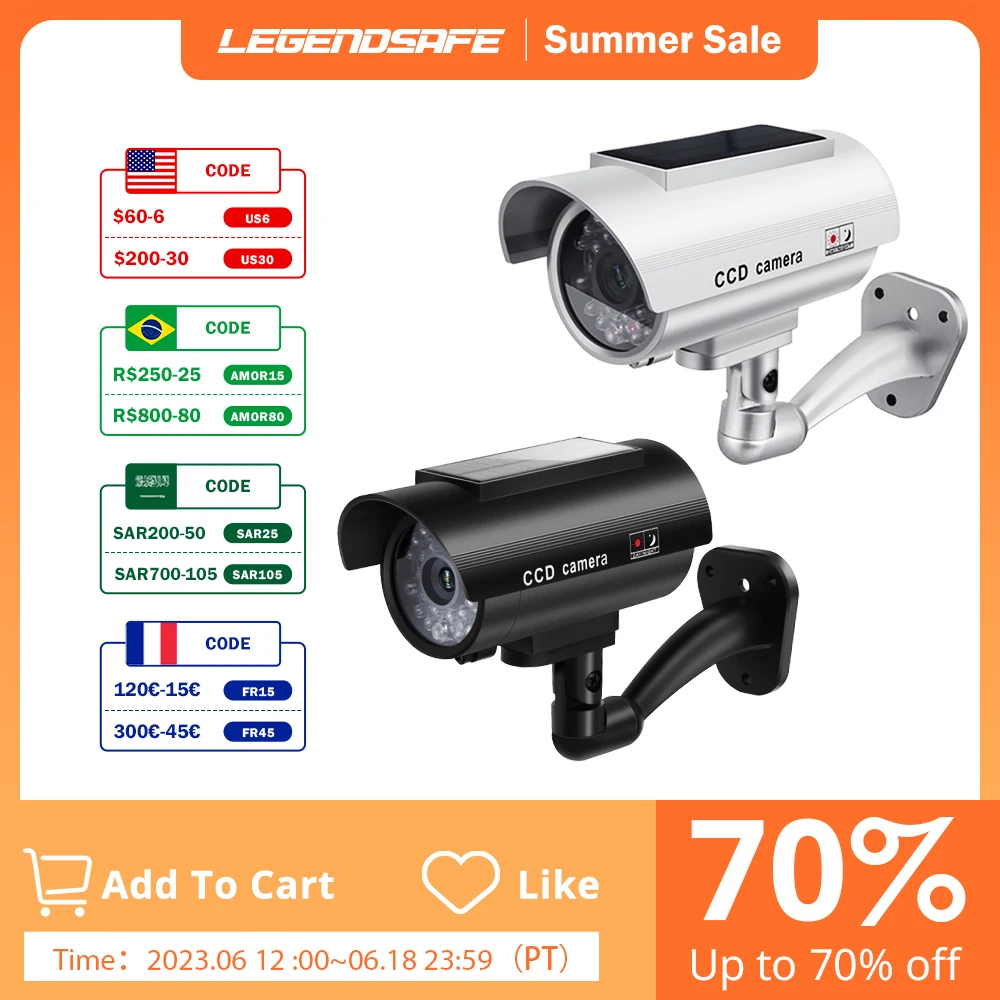 Dummy Fake Camera Solar Power Imitation | Fake Security Camera Solar ...