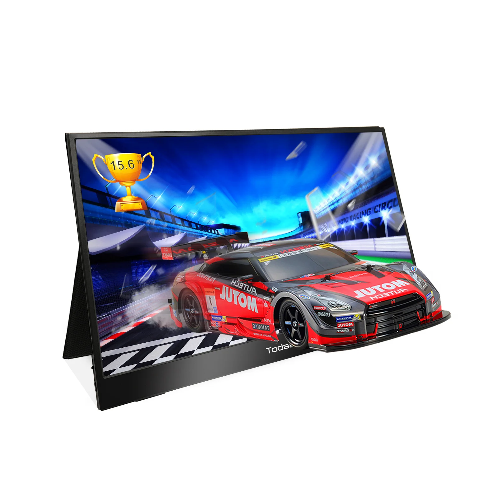 15.6 Inch IPS Ultra-Thin Portable Monitor with Magnetic Leather Case ...