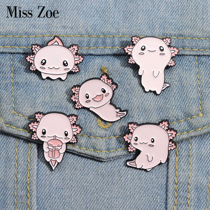 Salamander-Enamel-Pins-Custom-Cute-Pink-Hexagonal-Dragon-Brooches-Lapel ...
