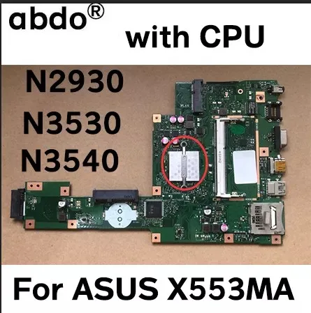 For ASUS X503M F553MA F553M X553MA laptop motherboard DDR3 REV2.0 with ...