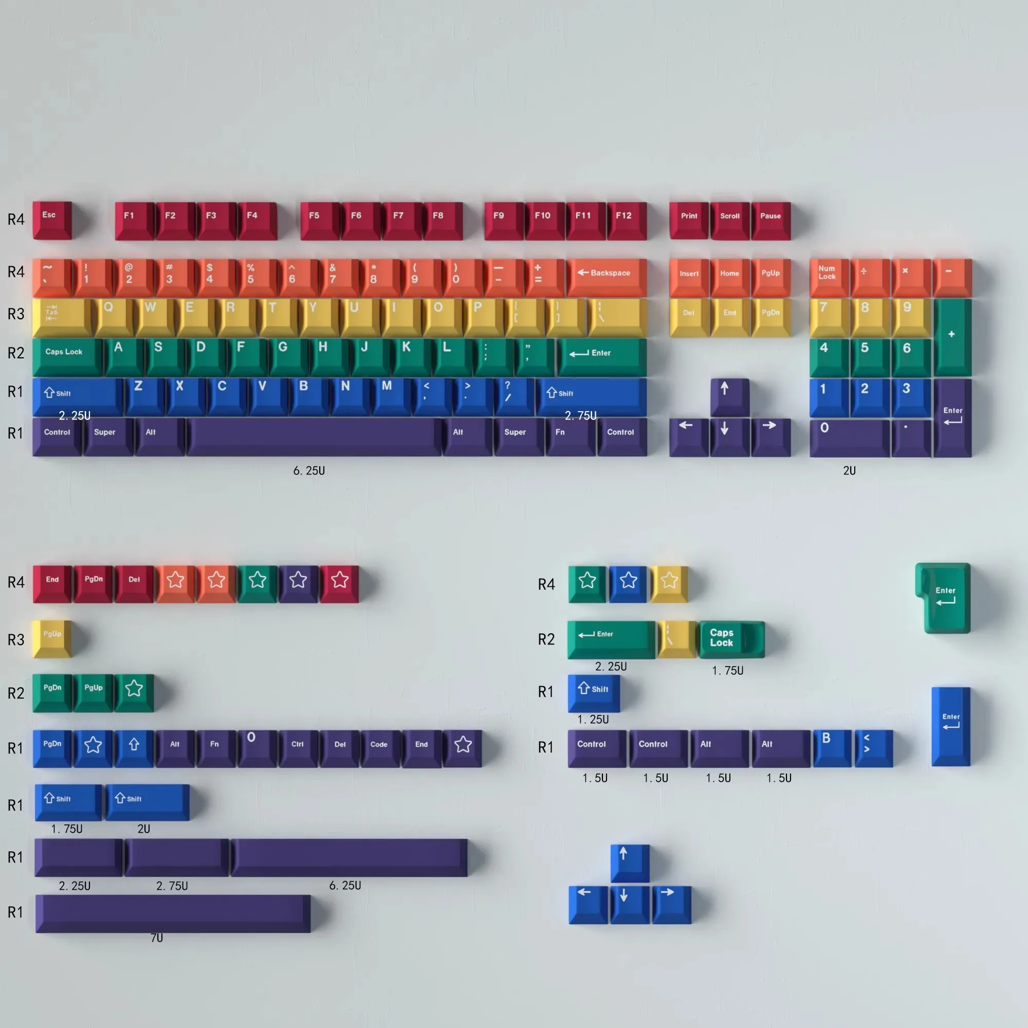 GMK-129-keys-Pride-Keycaps-PBT-Dye-Subbed-Key-Caps-Cherry-Profile ...