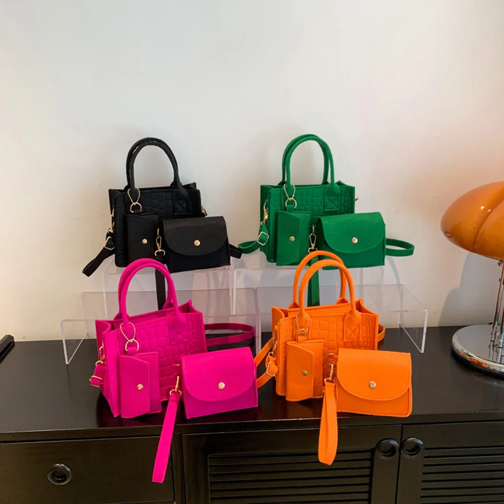 3pcs-set-Felt-Bag-Kits-Women-Shoulder-Bag-Korean-Luxury-Designer ...