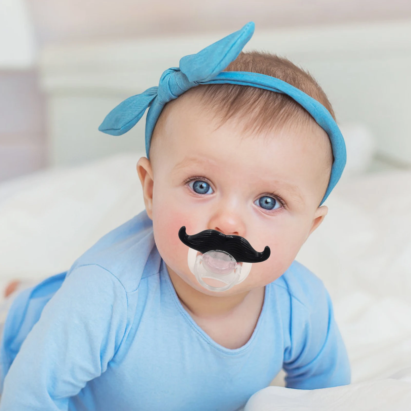 Baby With Mustache Pacifier