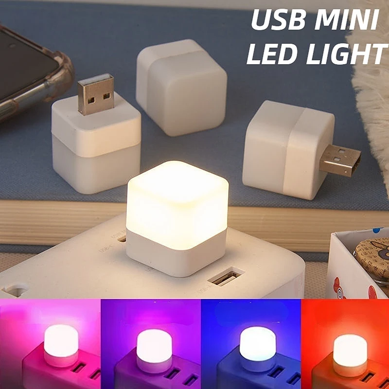 USB-Small-Night-Light-LED-Eye-Protection-Square-round-Reading-Night ...
