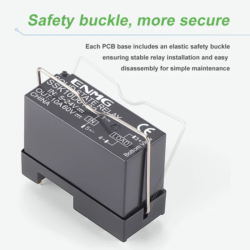 ENMG PCB Mount Solid State Relay, SSK10D6132 Miniature Pin-Type DC ...