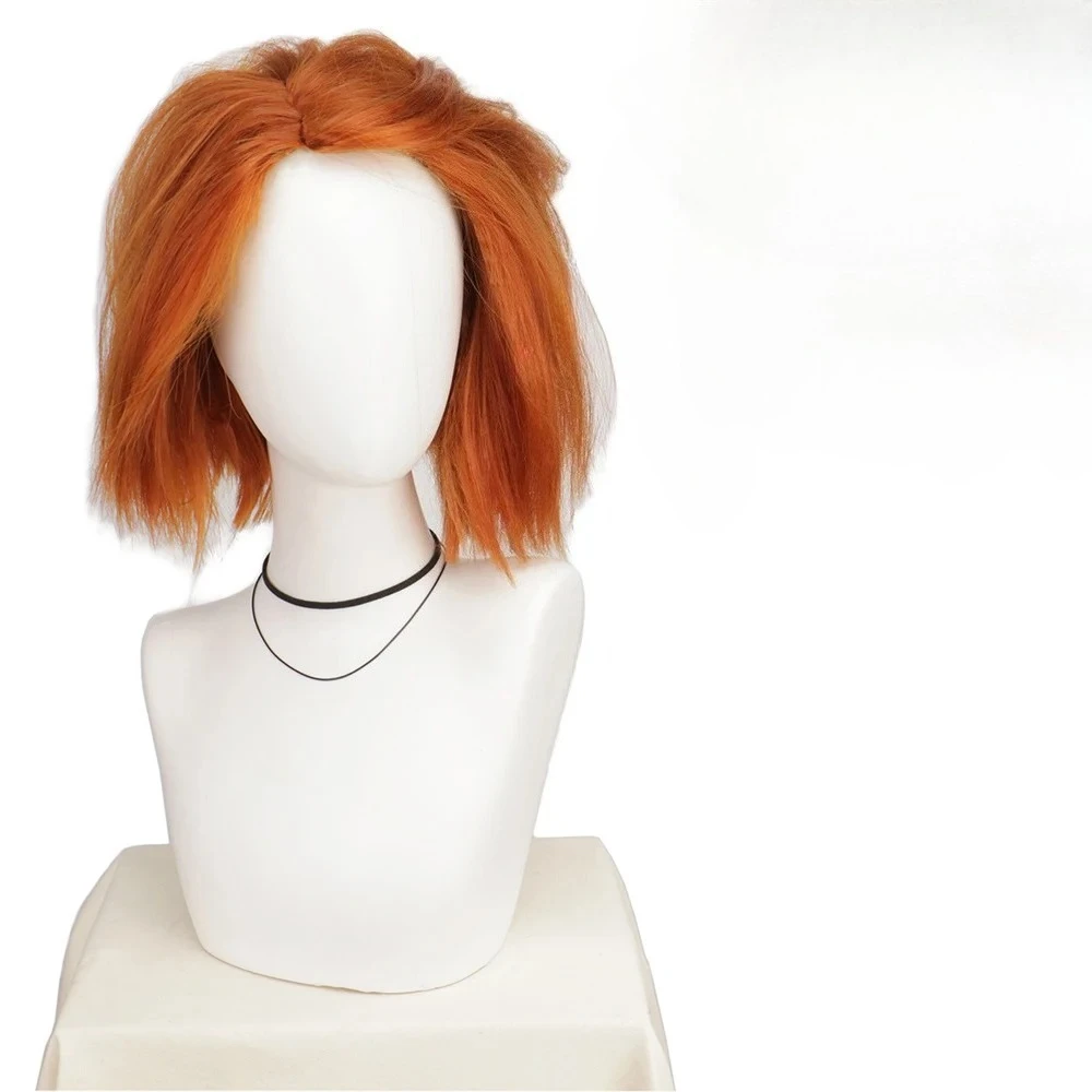 Anime Seed of Chucky Orange Short Cosplay Synthetic Wig Bride of Chucky ...
