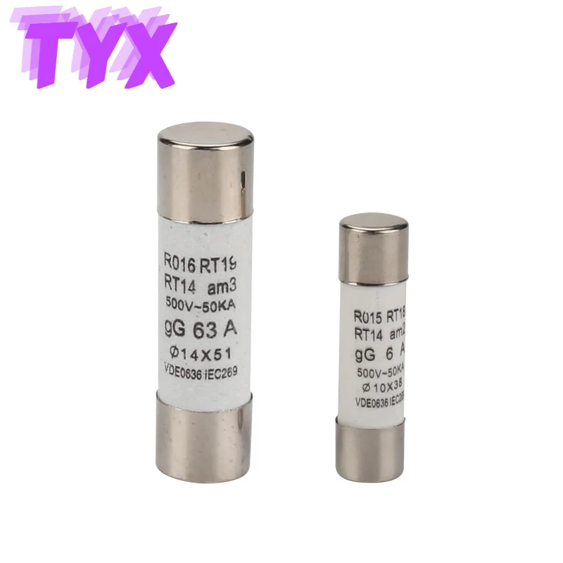20PCS RO15 Fuse RT18 19 Ceramic Fuse Tube 10X38mm 14X51mm 500V 1A 2A 3A ...