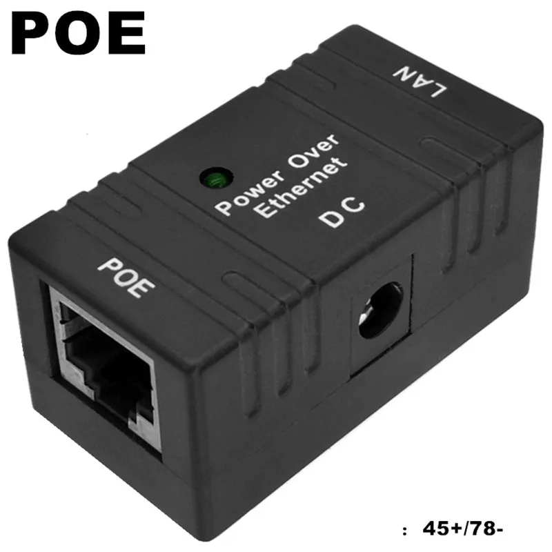 10/100Mbps RJ45 POE Injector Power Splitter Wall Hanging Adapter ...