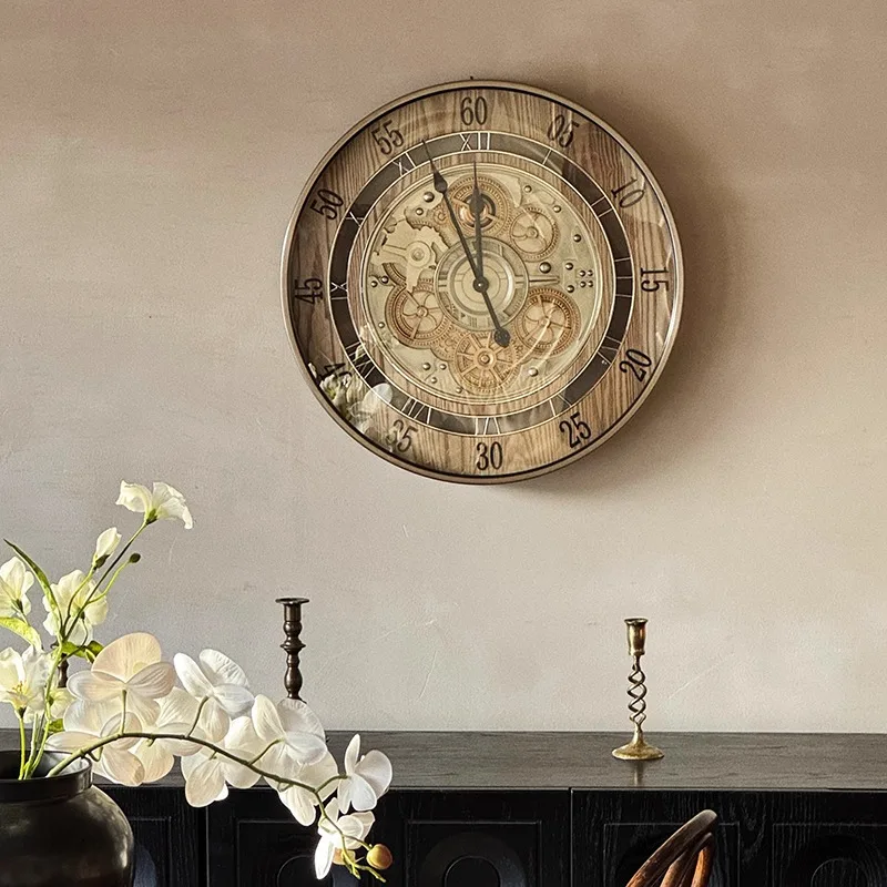 European Wall Clocks Retro Clock Watch Creative Living Room Design ...