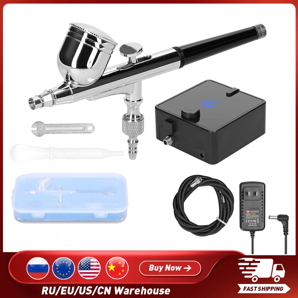 Multi-purpose-Professional-0-3mm-Airbrush-Air-Compressor-Kit-Max-30PSI ...