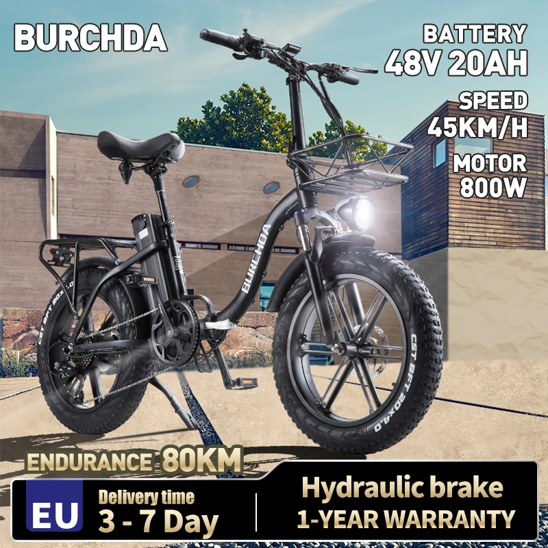 Burchda-R-8S-800W-45Km-H-Opvouwbare-Elektrische-Fiets-48v20ah-Lithium ...