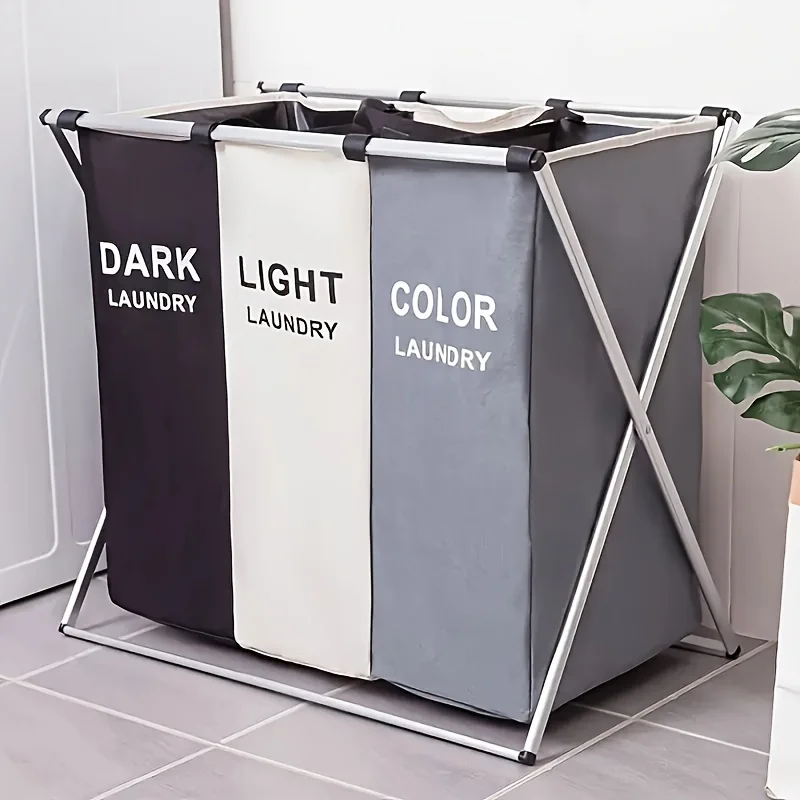 Folding-Dirty-Laundry-Sorting-Basket-Washing-Frame-Bathroom-Cloth-Mesh ...