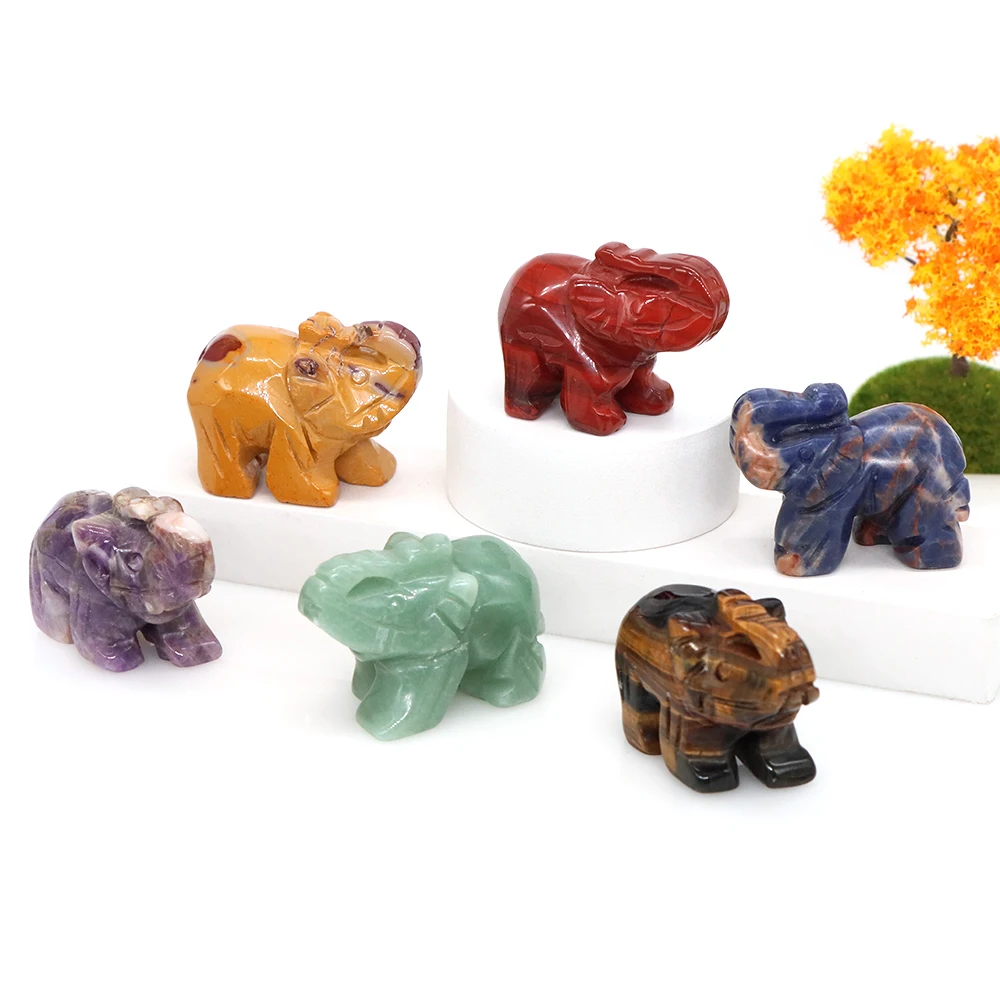 1-5-Sorte-Est-tua-do-Elefante-Verde-Aventurina-Ametista-Quartzo-Pedra ...