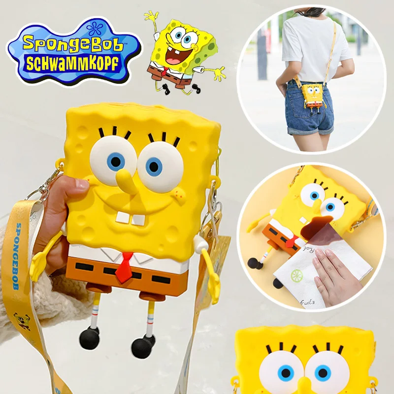 SpongeBob-Women-Bags-Soft-Silicone-Wallets-3D-Cartoon-Cards-Keys-Purse ...