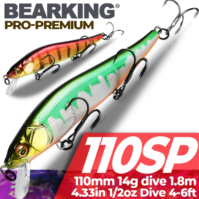 BEARKING 11cm 14g Top Fest Angeln Lockt Minnow qualität Köder Wobbler ...