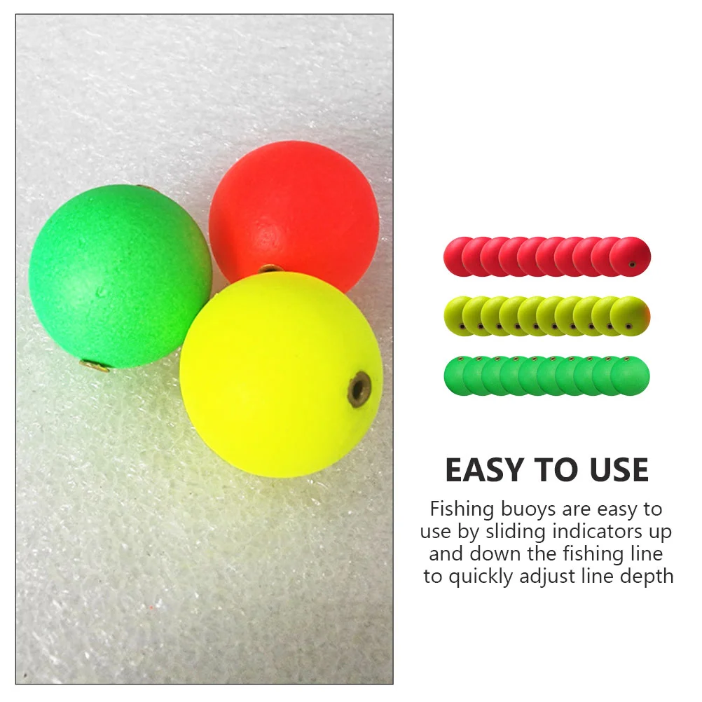 30Pcs Fishing Floats Fishing Bobbers Fishing Floating Tools Foams ...