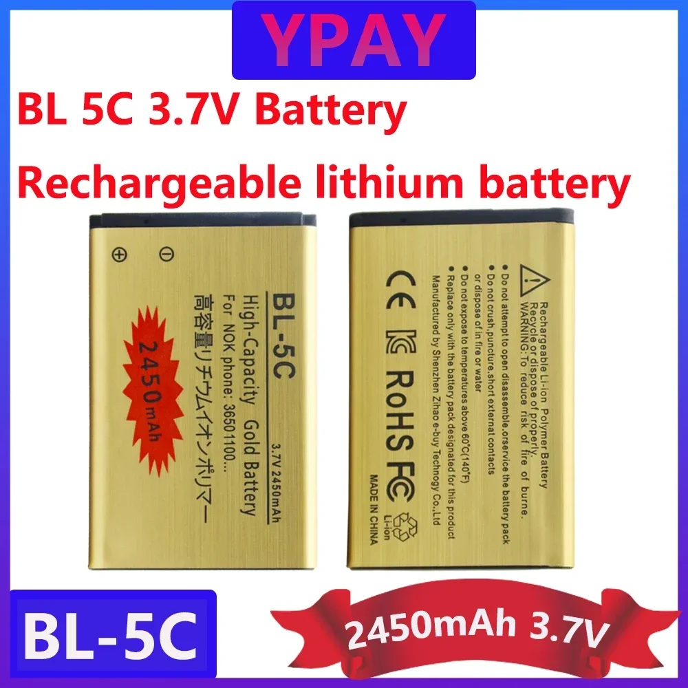 BL-5C-Battery-3-7v-Rechargeable-Li-Ion-Batteries-BL5C-2450mAh-for-Nokia ...