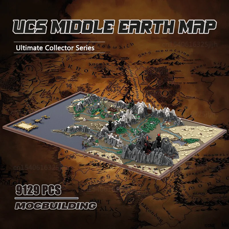 UCS-Rings-Famous-Movie-Moc-The-Middle-Earth-Map-Building-Blocks ...