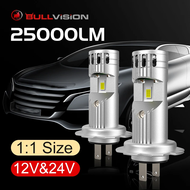 H4 Led Headlights 25000lm H7 Led Bulbs High Beam Low Beam Csp Chips Car Headlights Diode For ...