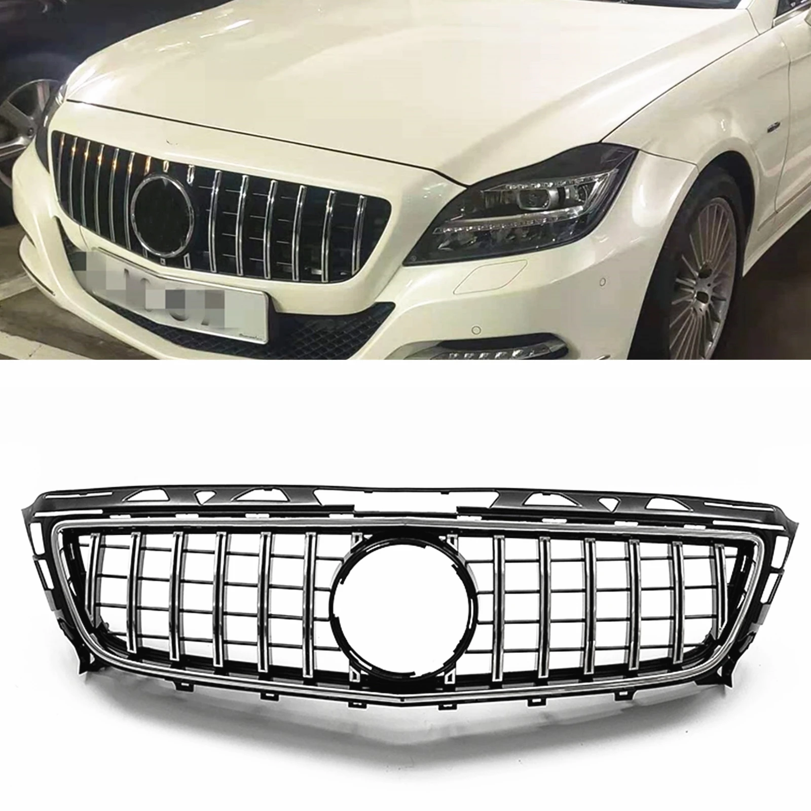 Car Racing Grills Front Grille Upper Bumper Hood Mesh Part For Mercedes ...