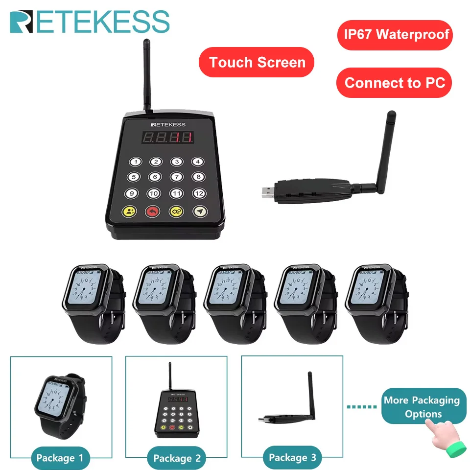 RETEKESS TD154 Kitchen Waiter Calling System Restaurant Pager For ...