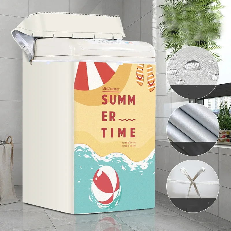 Imperme-vel-Lavar-M-quina-Capa-Top-Load-Elastic-Band-Vertical ...