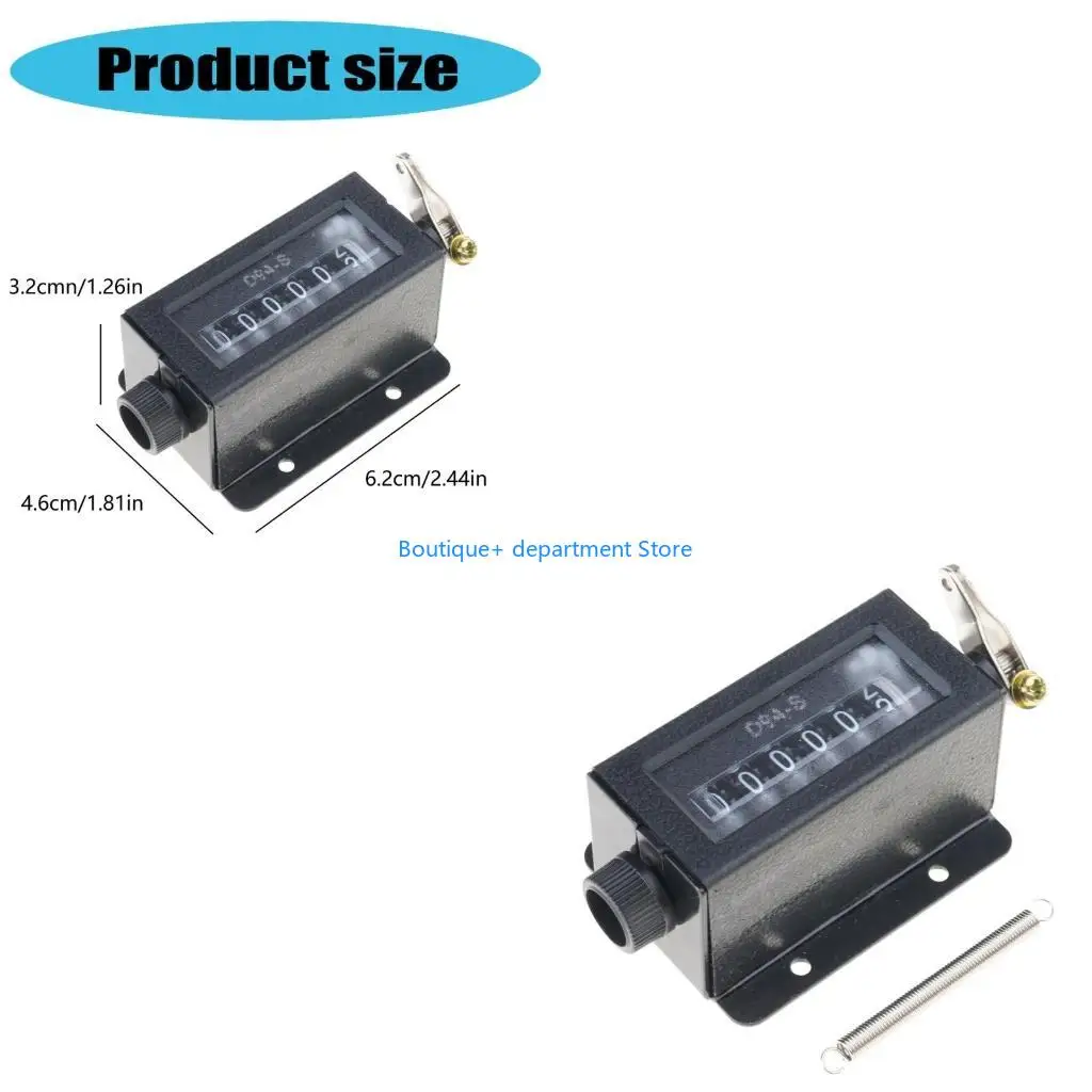 E1PD 0-999999 6 Digit D94-S Resettable Mechanical Pulling Count Counter ...