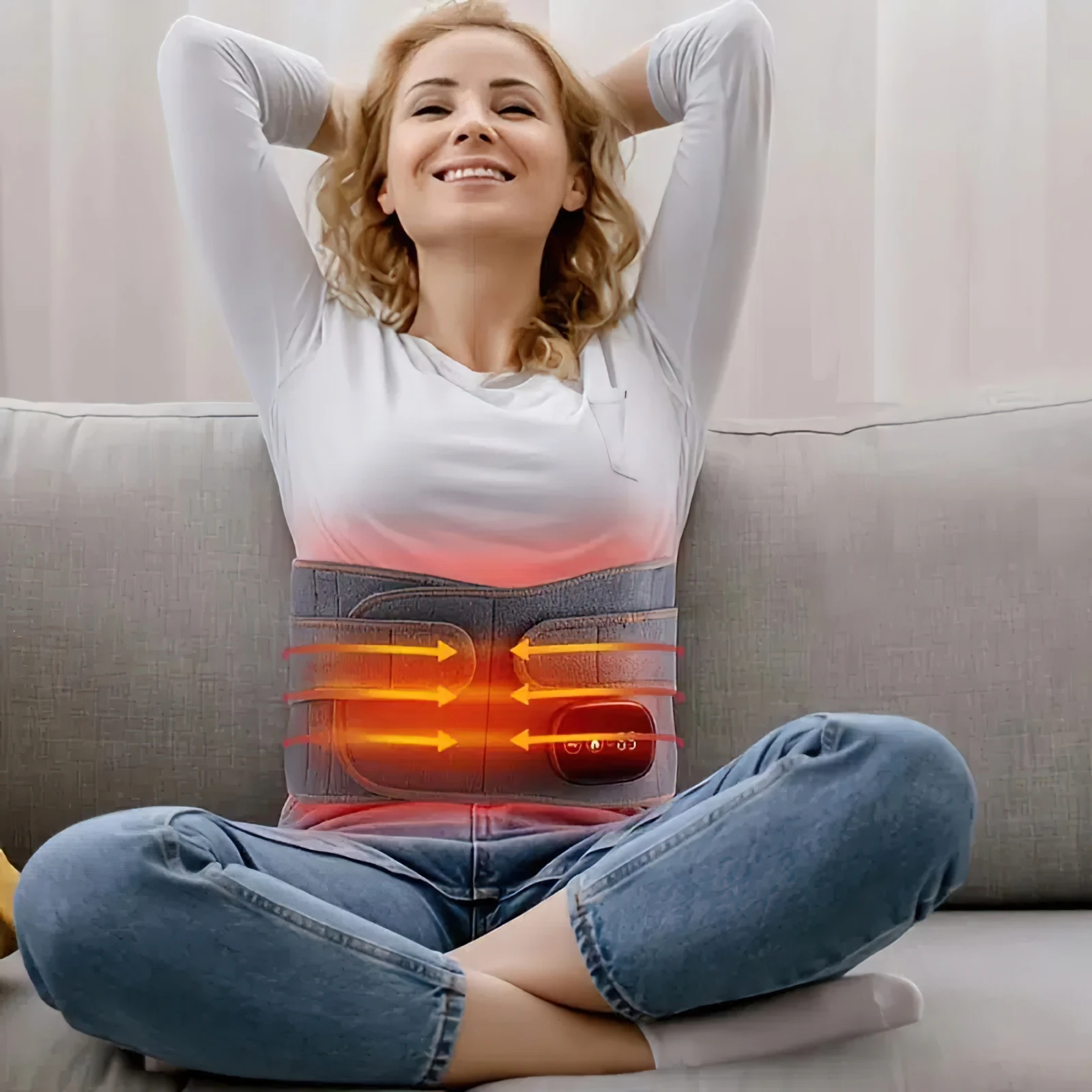 Back Pain Heating Pad, Heated Abdominal Wrap, Fast Heating Pad Relief ...