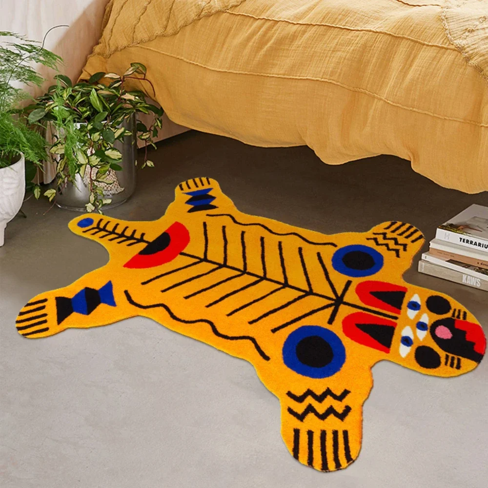 Irregular-Shape-Tiger-Pattern-Living-Room-Carpets-Creative-Art-Rugs ...