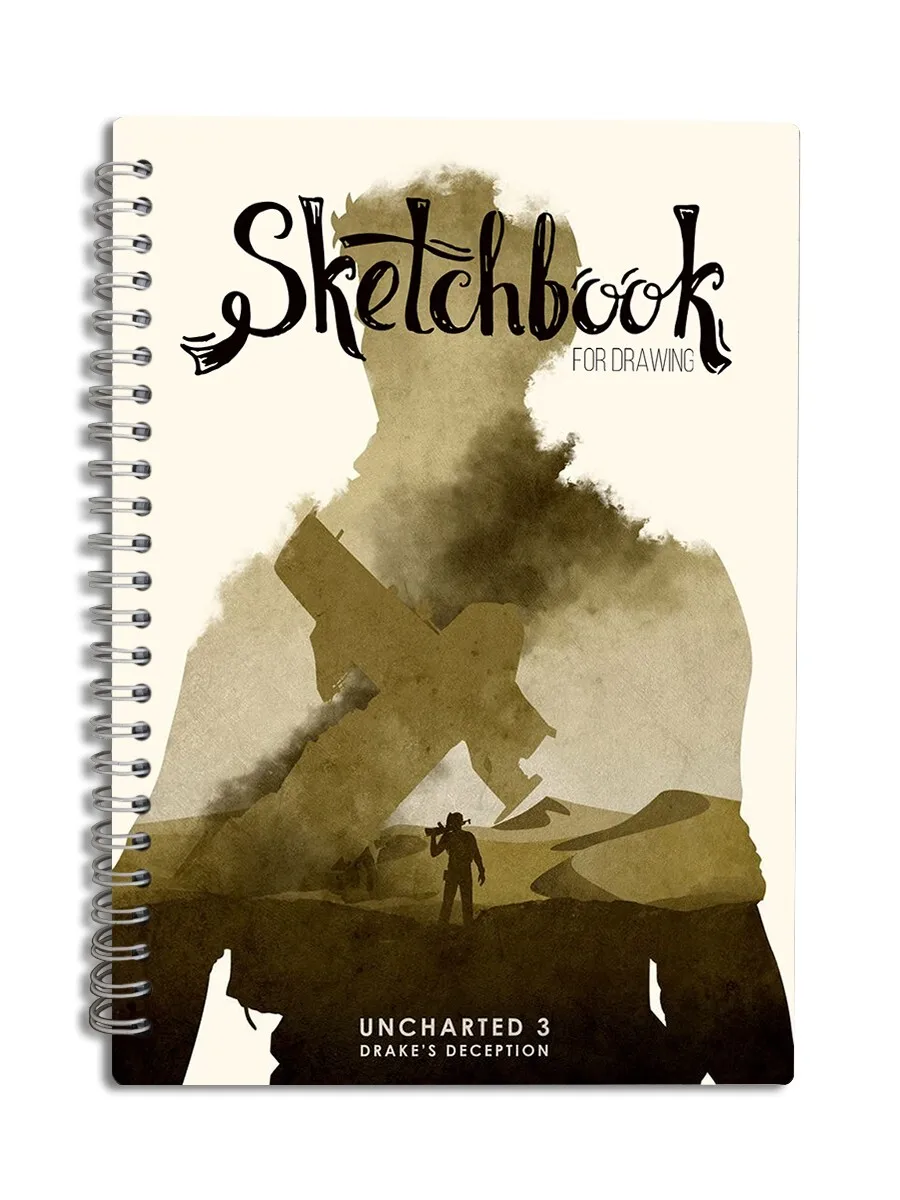 Sketchbooks-A5-50-sheets-notebook-for-drawing-game-3-Uncharted-3-Drake ...